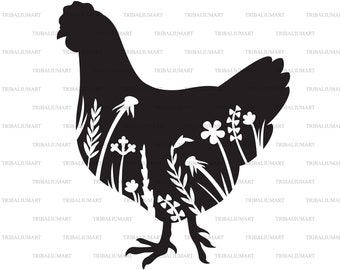Rooster and Chicken. Cut Files for Cricut. Clip Art eps Svg | Etsy