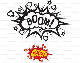 Cartoon Boom comic Book Explosion. Eps Pdf Png Jpeg. | Etsy