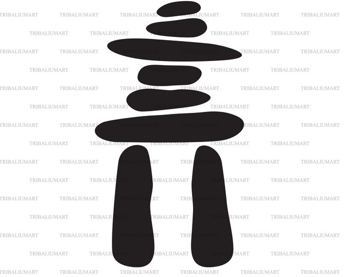 Inukshuk Statue stacked Stones Sculpture. Cut Files for - Etsy