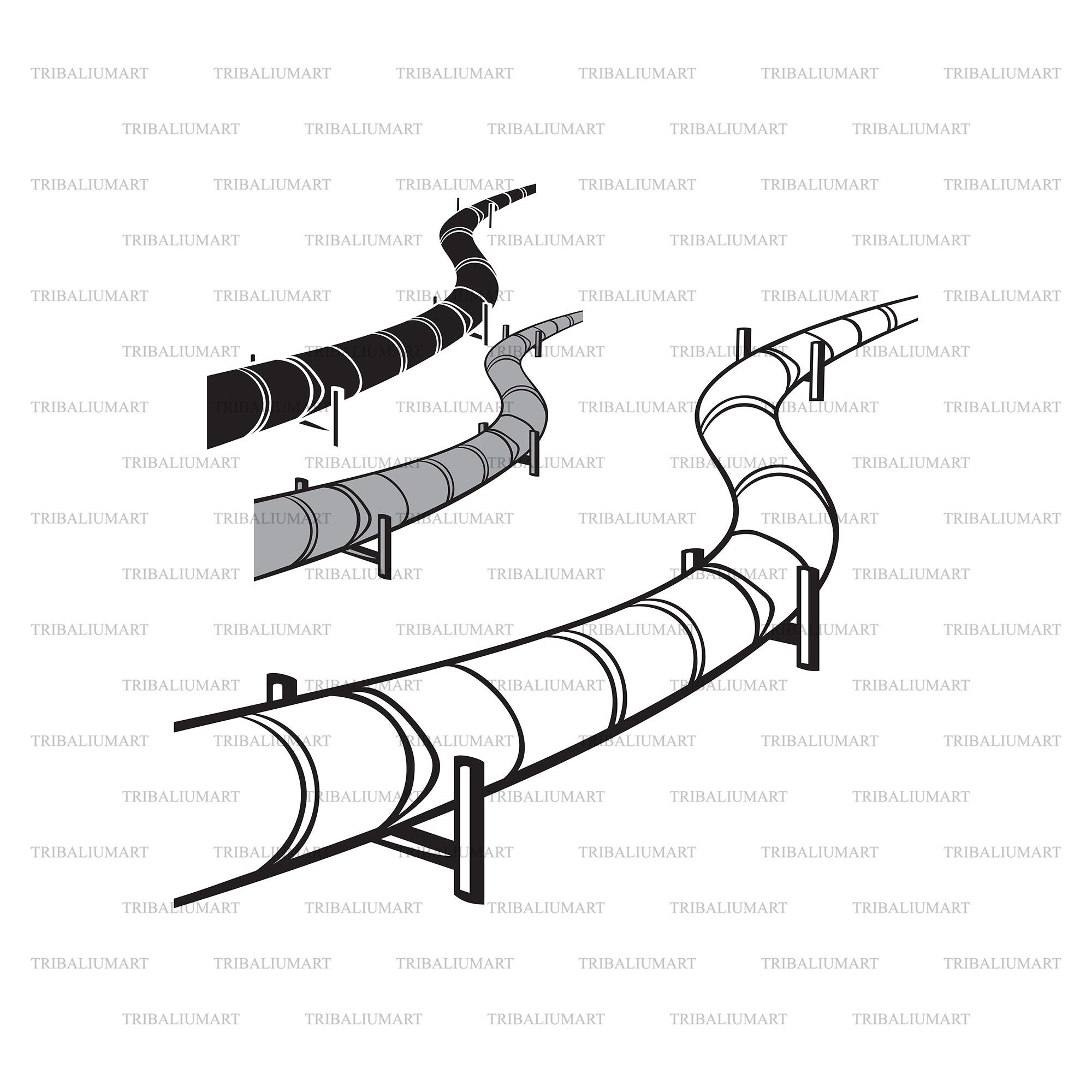 Pipeline. Cut Files for Cricut. Clip Art Silhouette eps Svg - Etsy
