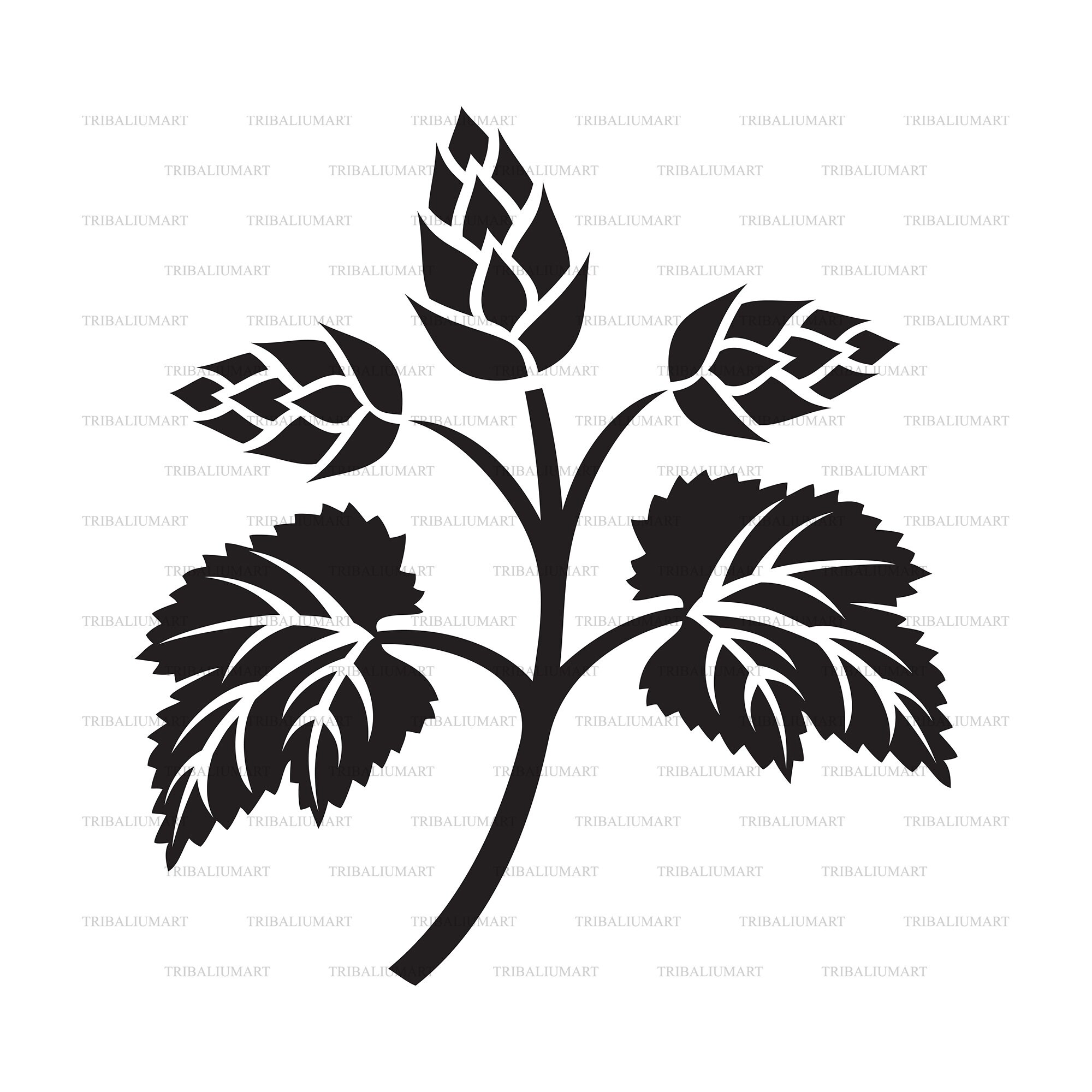 Hops beer design. Cut files for Cricut. Clip Art silhouette | Etsy