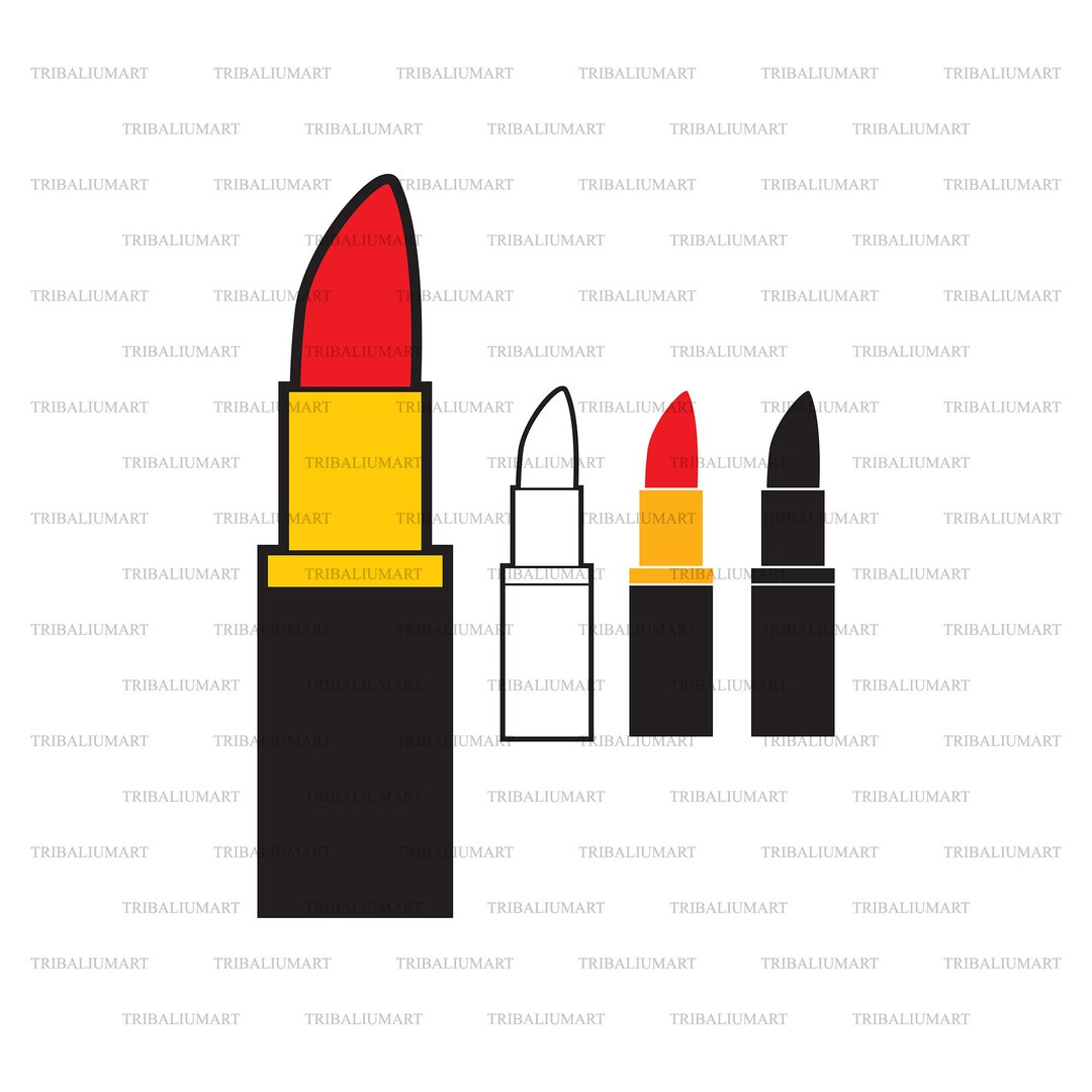 Lipstick. Cut Files for Cricut. Clip Art Silhouette (eps, Svg, Pdf, Png ...