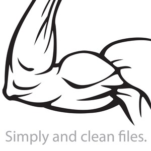 Two Bicep Muscle Flexing (arm Showing Power, Bodybuilder, Fitness Design, Biceps). Cut Files for ...