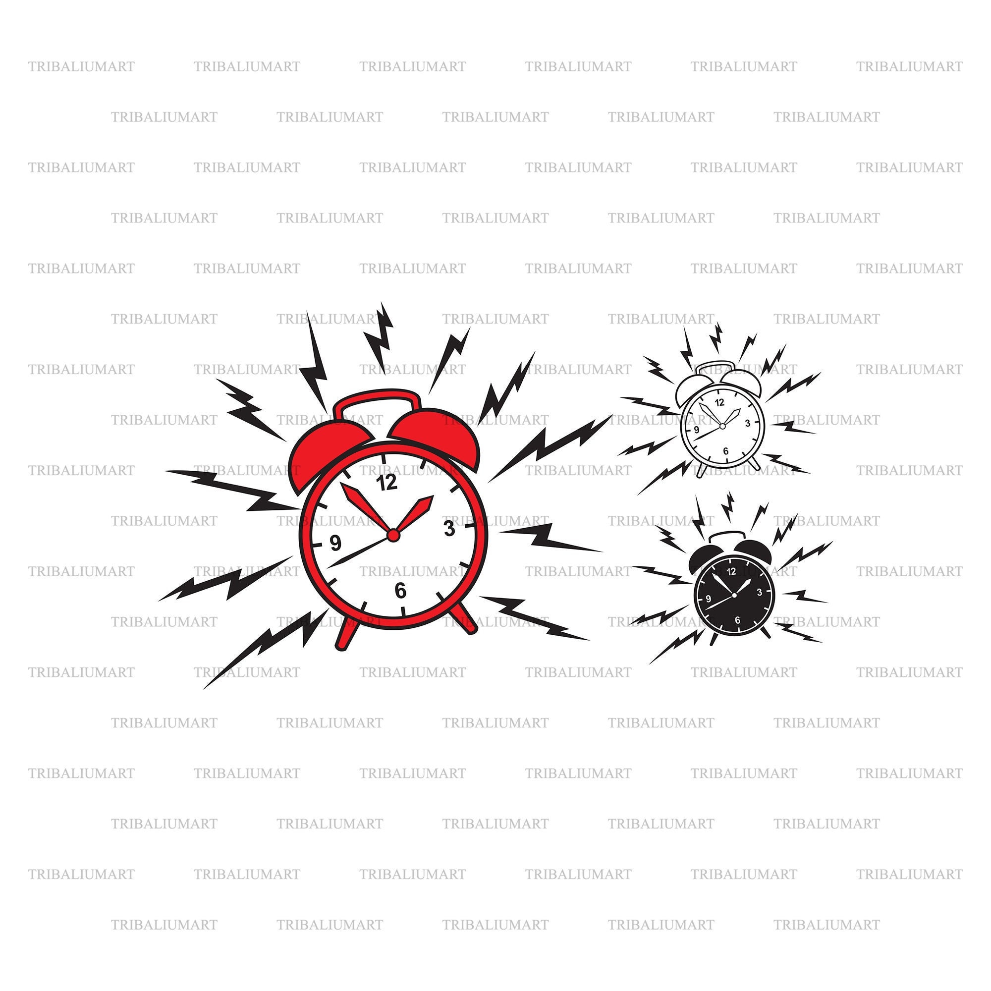 Ringing Alarm Clock Png
