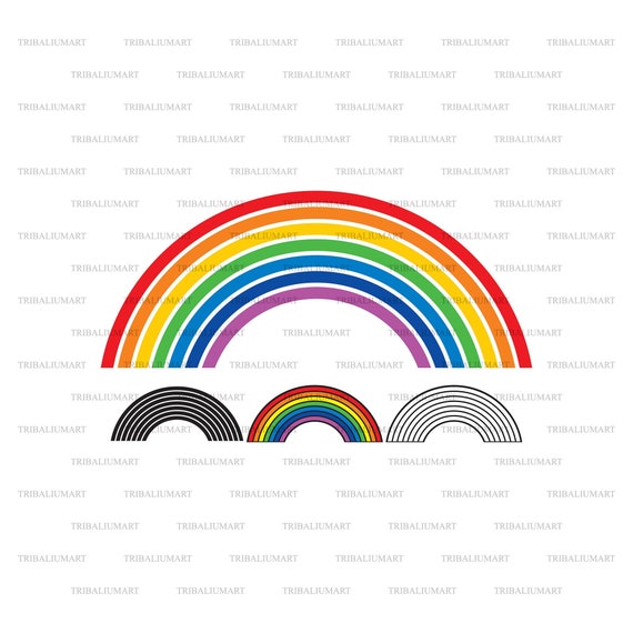 Rainbow. Cut Files for Cricut. Clip Art Silhouette eps Svg - Etsy