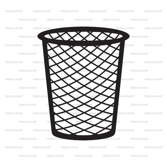 Trash Bin wastebasket. Cut Files for Cricut. Clip Art | Etsy