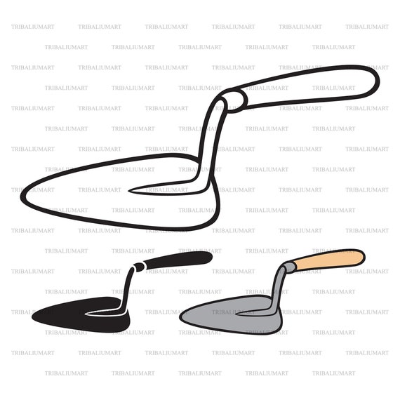 Construction Trowel. Cut Files for Cricut. Clip Art Silhouette | Etsy