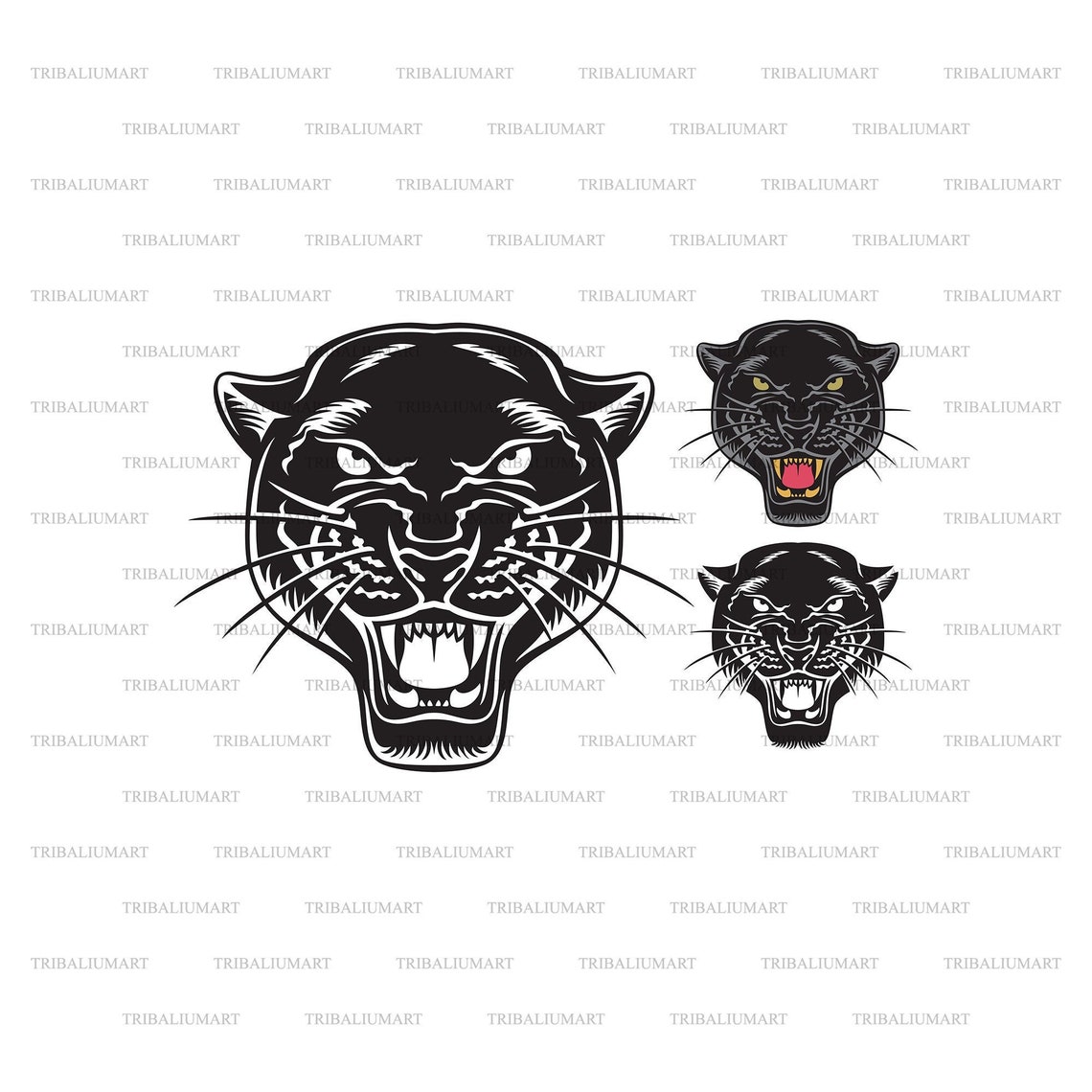 Panther Face (head). Cut Files for Cricut. Clip Art Silhouette (eps ...