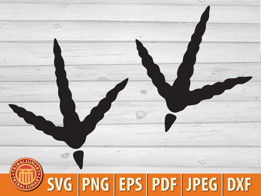 Turkey Footprint or Track. Cut Files for Cricut. Clip Art Silhouettes ...
