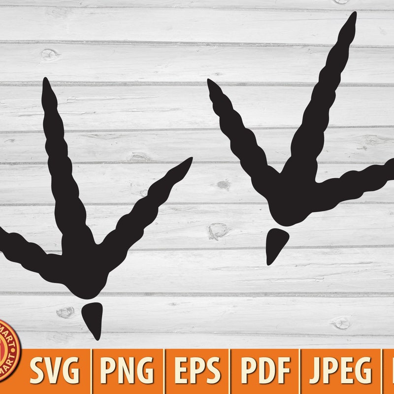 Turkey Foot Print Svg - Etsy