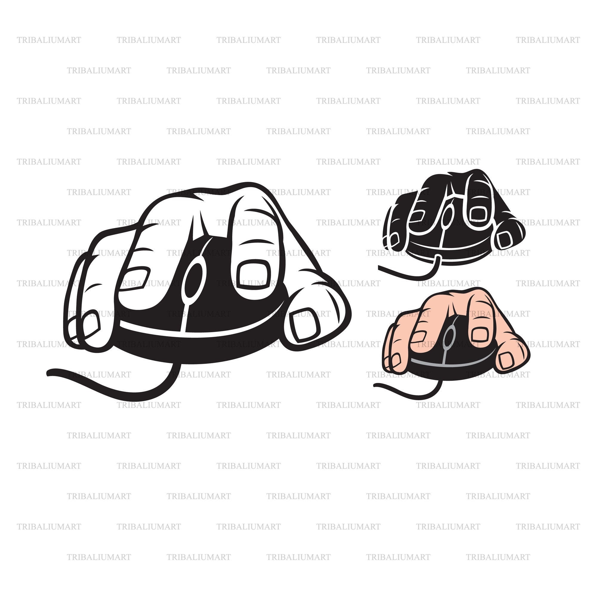 Computer mouse in hand. Cut files for Cricut. Clip Art eps | Etsy