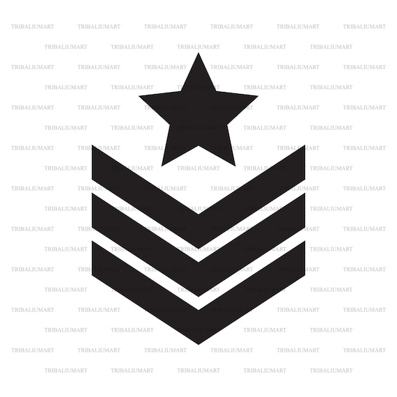 Military Rank Insignia Chevron Army Sign. Cut files for | Etsy