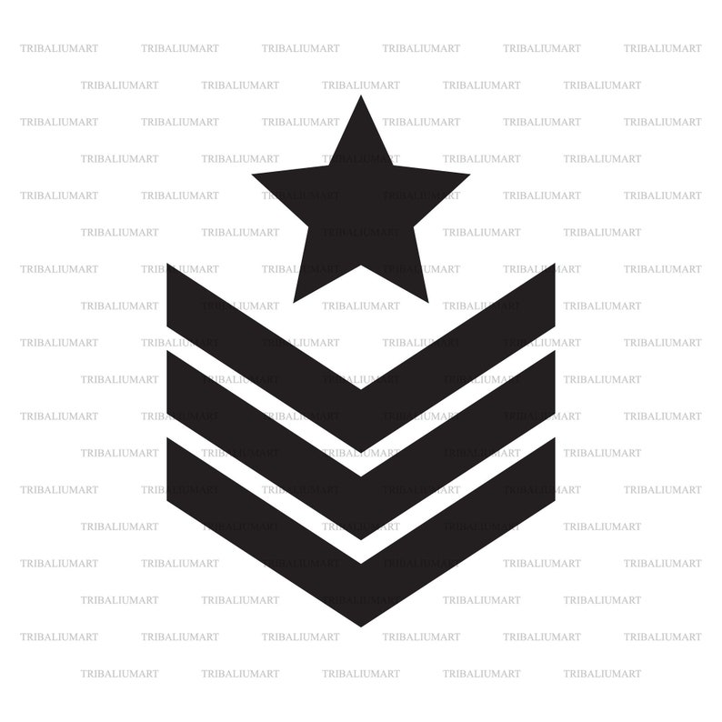 Military Rank Insignia chevron Army Sign. Cut Files for - Etsy