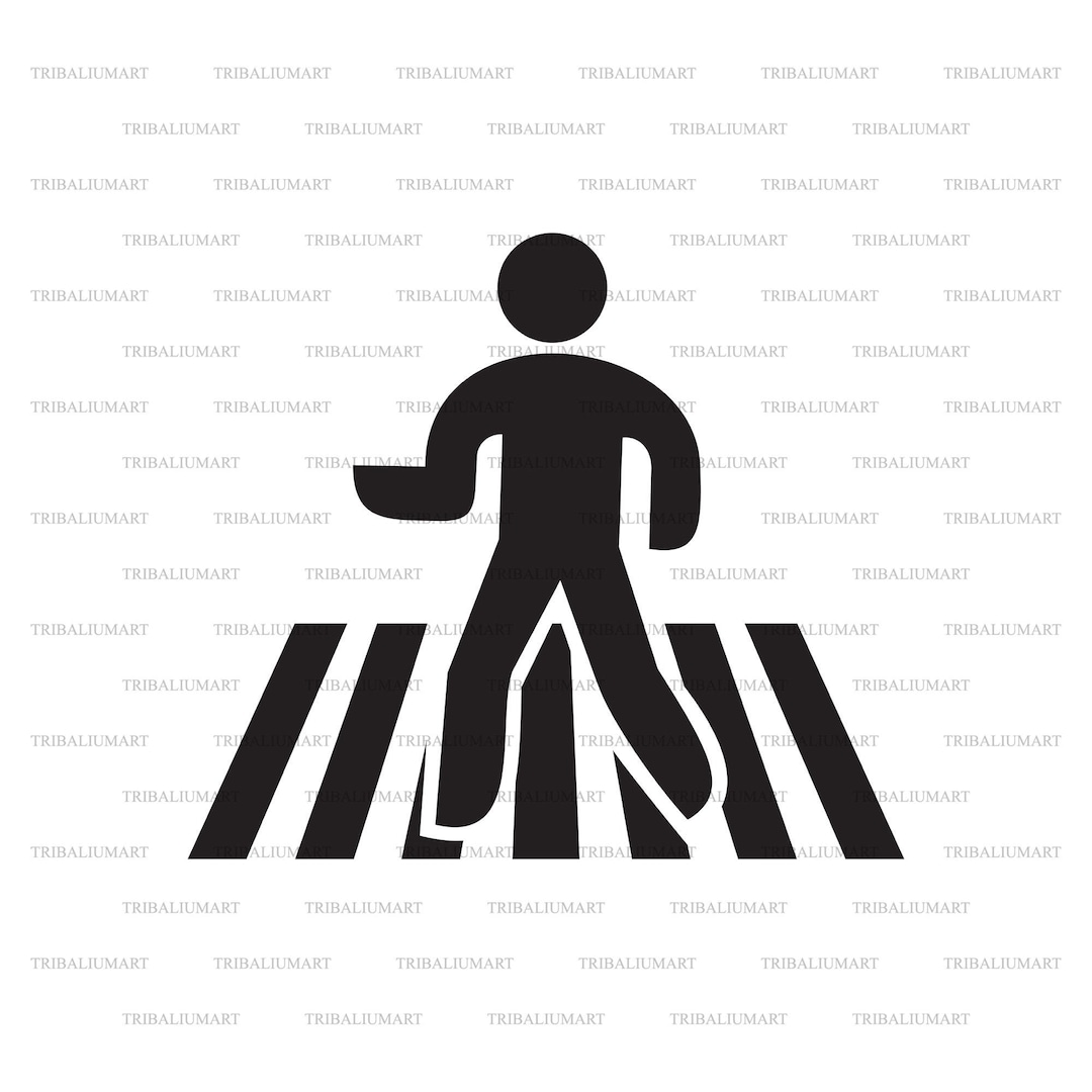 Pedestrian Crossing Street Design. Cut Files for Cricut. Clip Art ...