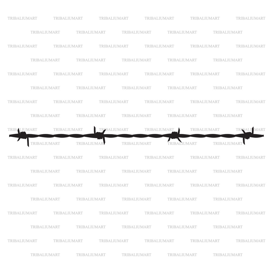 Barbed or Barb Wire. Cut Files for Cricut. Clip Art Silhouette (eps ...