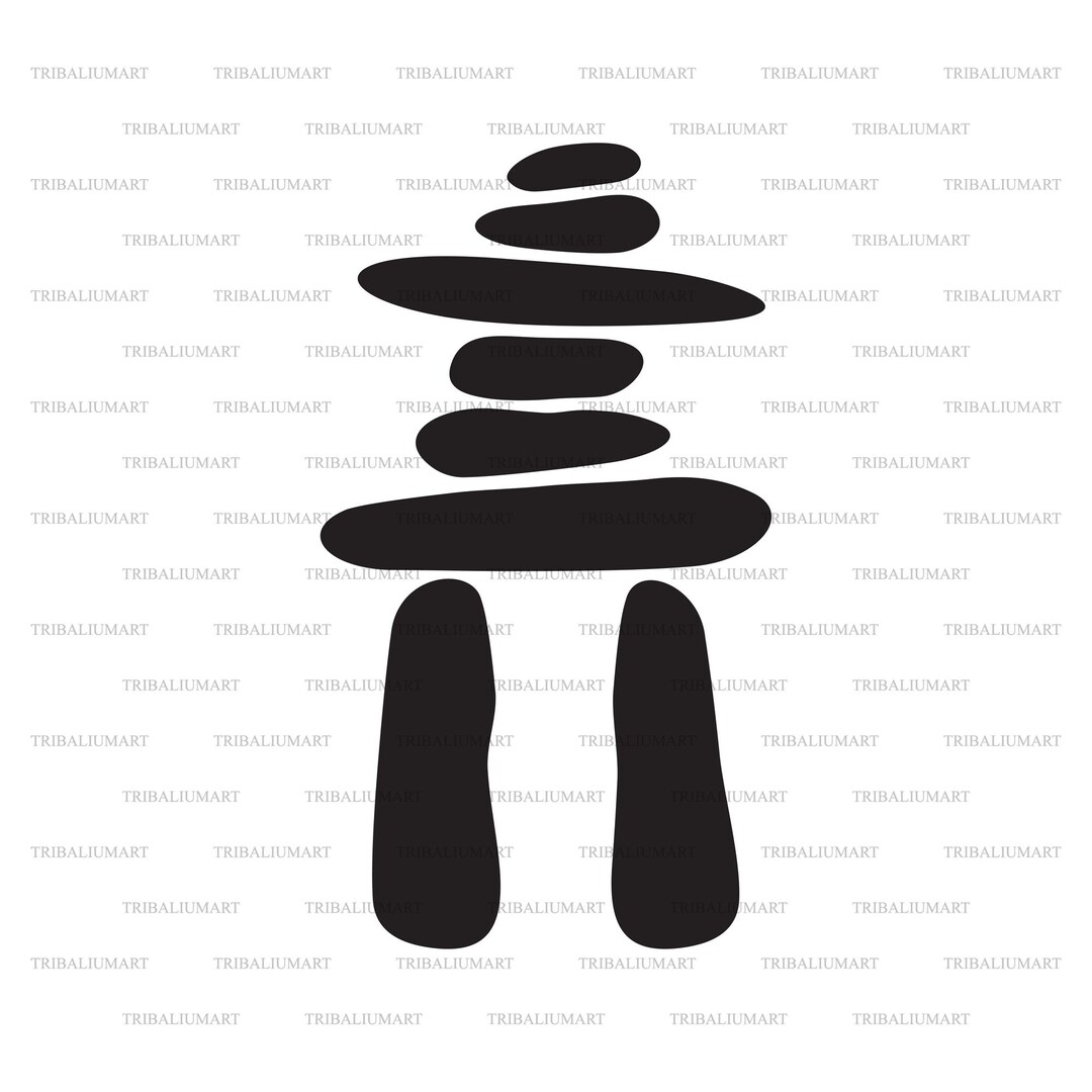 Inukshuk Statue (stacked Stones Sculpture). Cut Files for Cricut. Clip ...