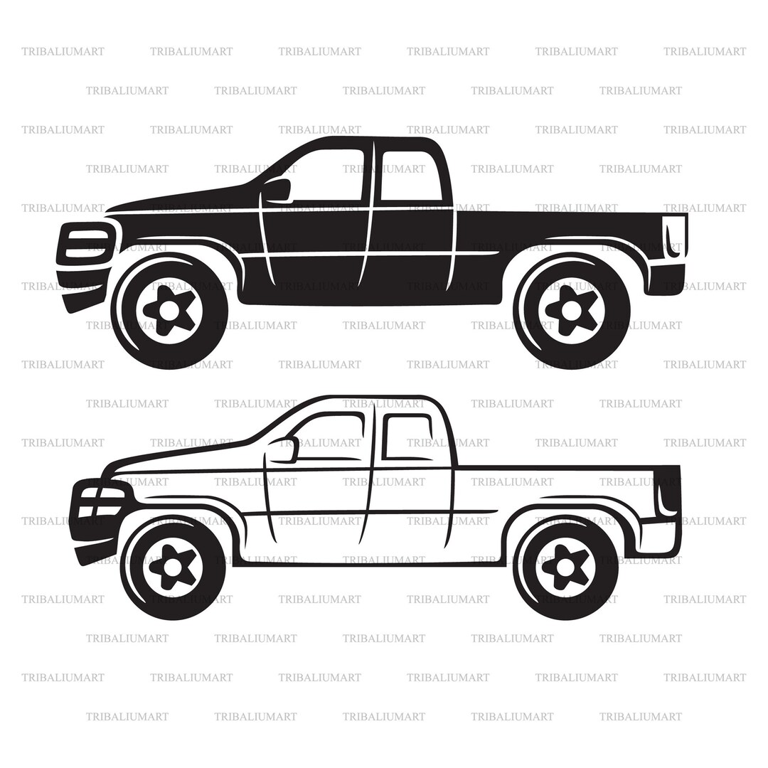 Truck. Cut Files for Cricut. Clip Art Silhouettes (eps, Svg, Pdf, Png ...