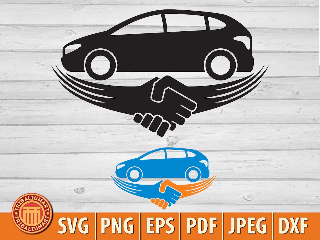 Car Deal With Hand Shake Sign. Cut Files for Cricut. Clip Art ...
