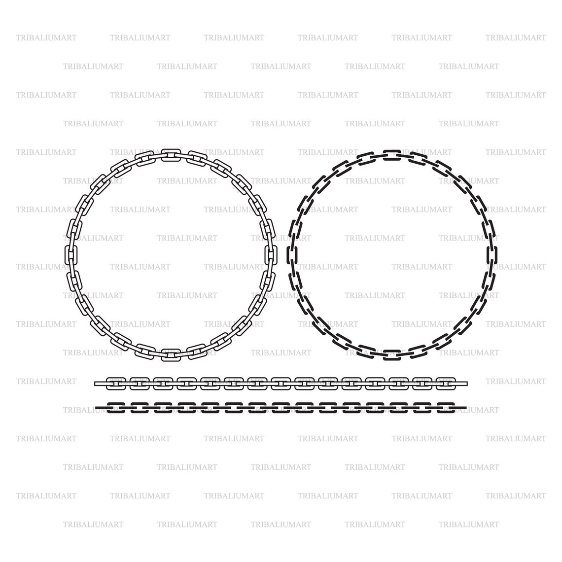 Chain Frame round. Cut Files for Cricut. Clip Art - Etsy