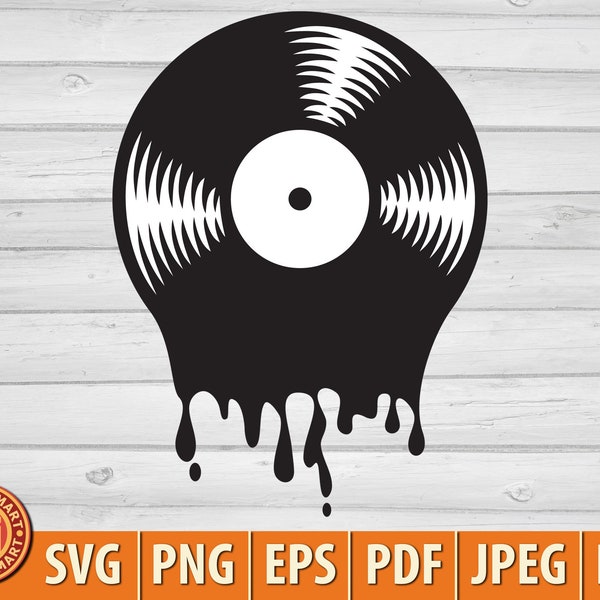Vinyl Record Melting Svg - Etsy