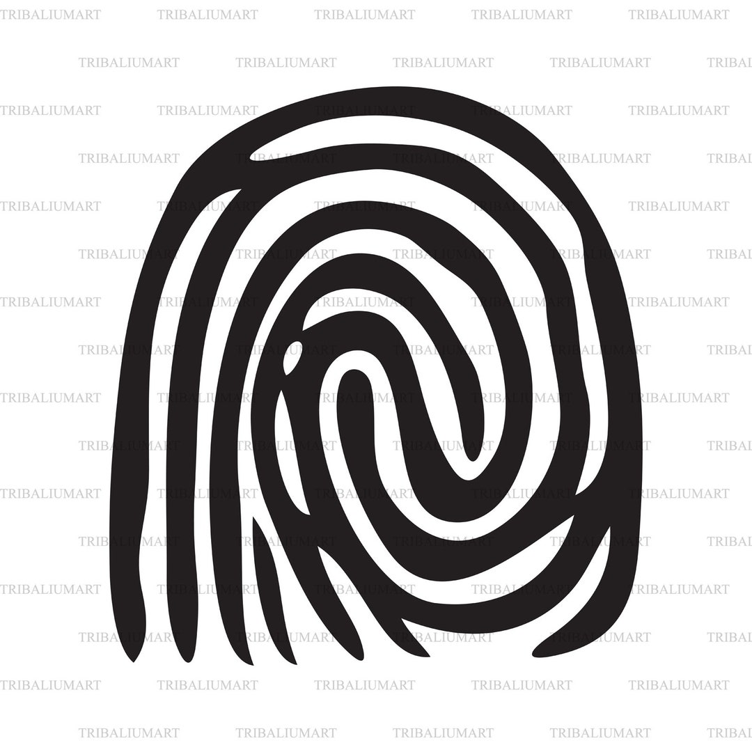 Finger Print. Cut Files for Cricut. Clip Art Silhouette (eps, Svg, Pdf ...