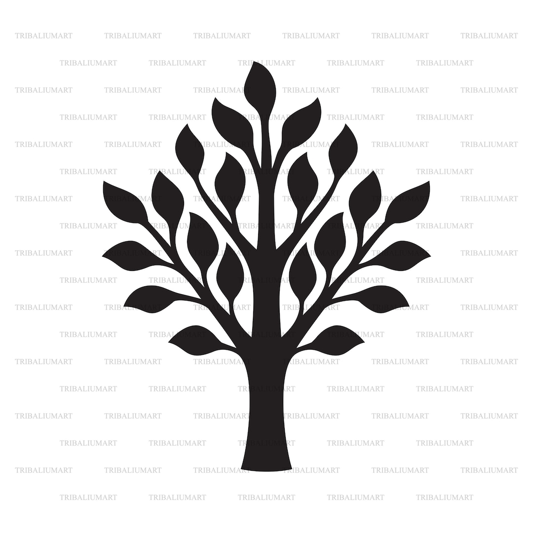 Tree Silhouette. Cut Files for Cricut. Clip Art (eps, Svg, Pdf, Png ...