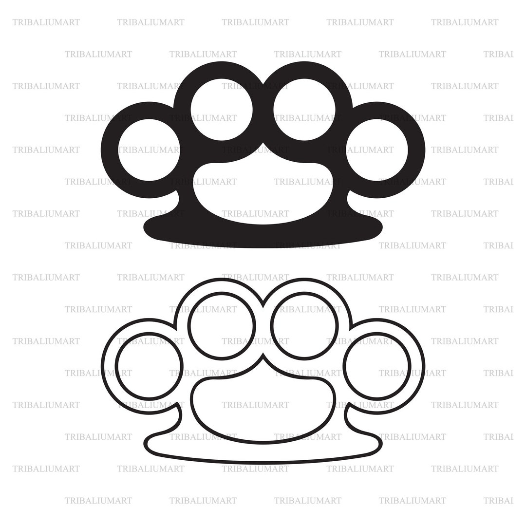 Brass Knuckles. Cut Files for Cricut. Clip Art Silhouette (eps, Svg ...