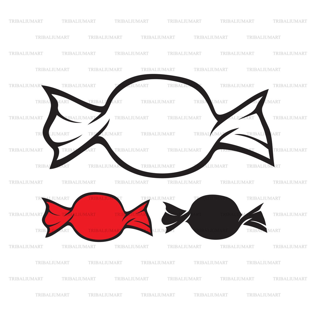 Candy. Cut Files for Cricut. Clip Art Silhouettes (eps, Svg, Pdf, Png ...