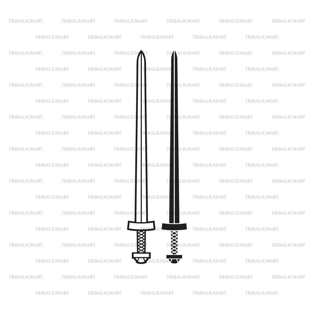 Viking Sword. Cut Files for Cricut. Clip Art Silhouettes eps, Svg, Pdf ...