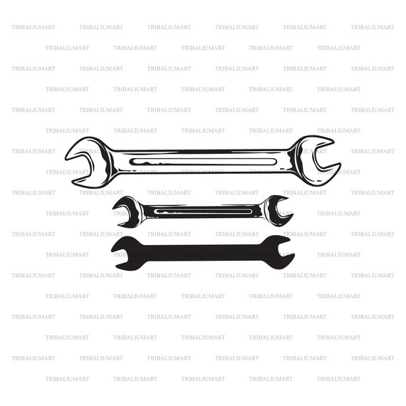 Wrench Tool. Cut Files for Cricut. Clip Art Silhouettes eps - Etsy