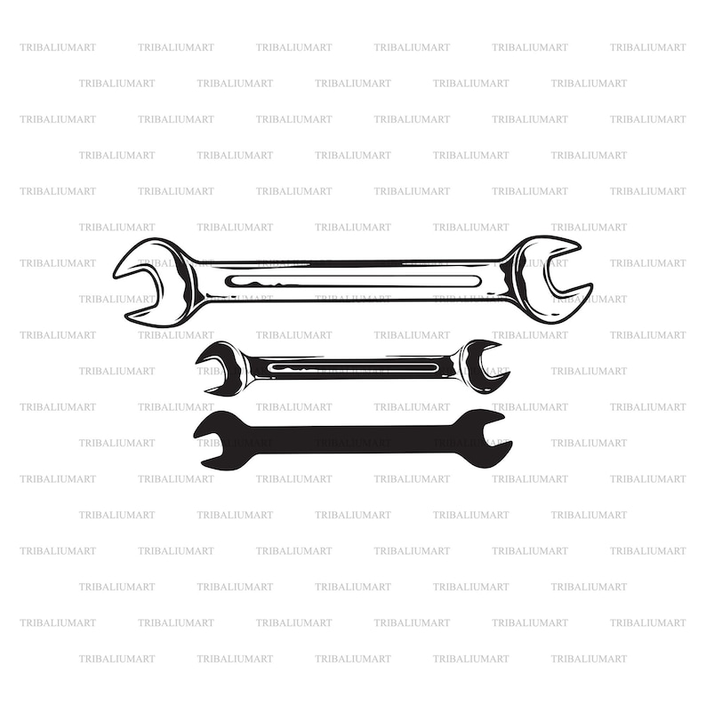 Wrench Tool. Cut Files for Cricut. Clip Art Silhouettes eps - Etsy