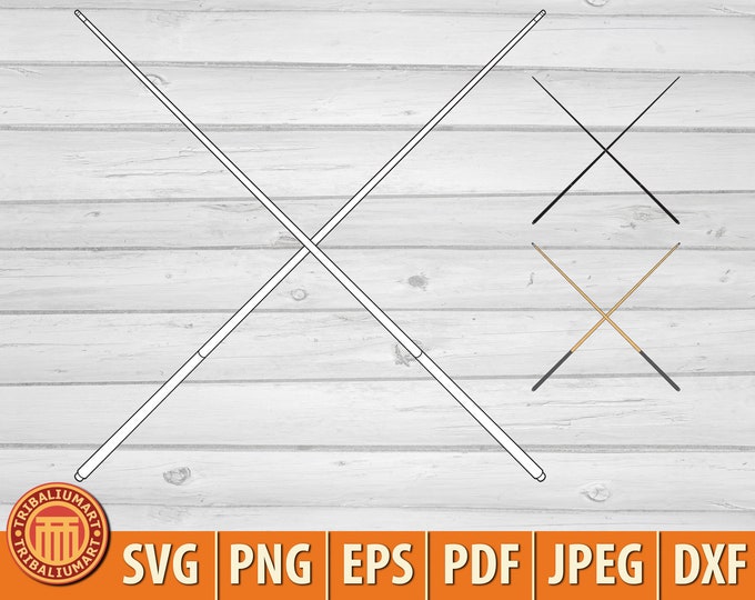 Cue Sticks Logo SVG, Billiard Svg, Pool Svg, Cue Sticks Clipart, Cue ...