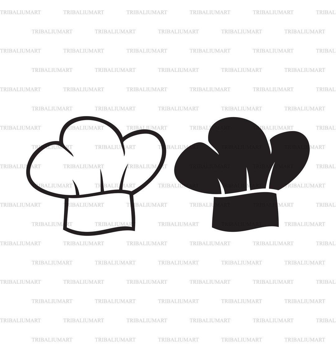 Cheef Hat. Cut Files for Cricut. Clip Art Silhouettes (eps, Svg, Pdf ...