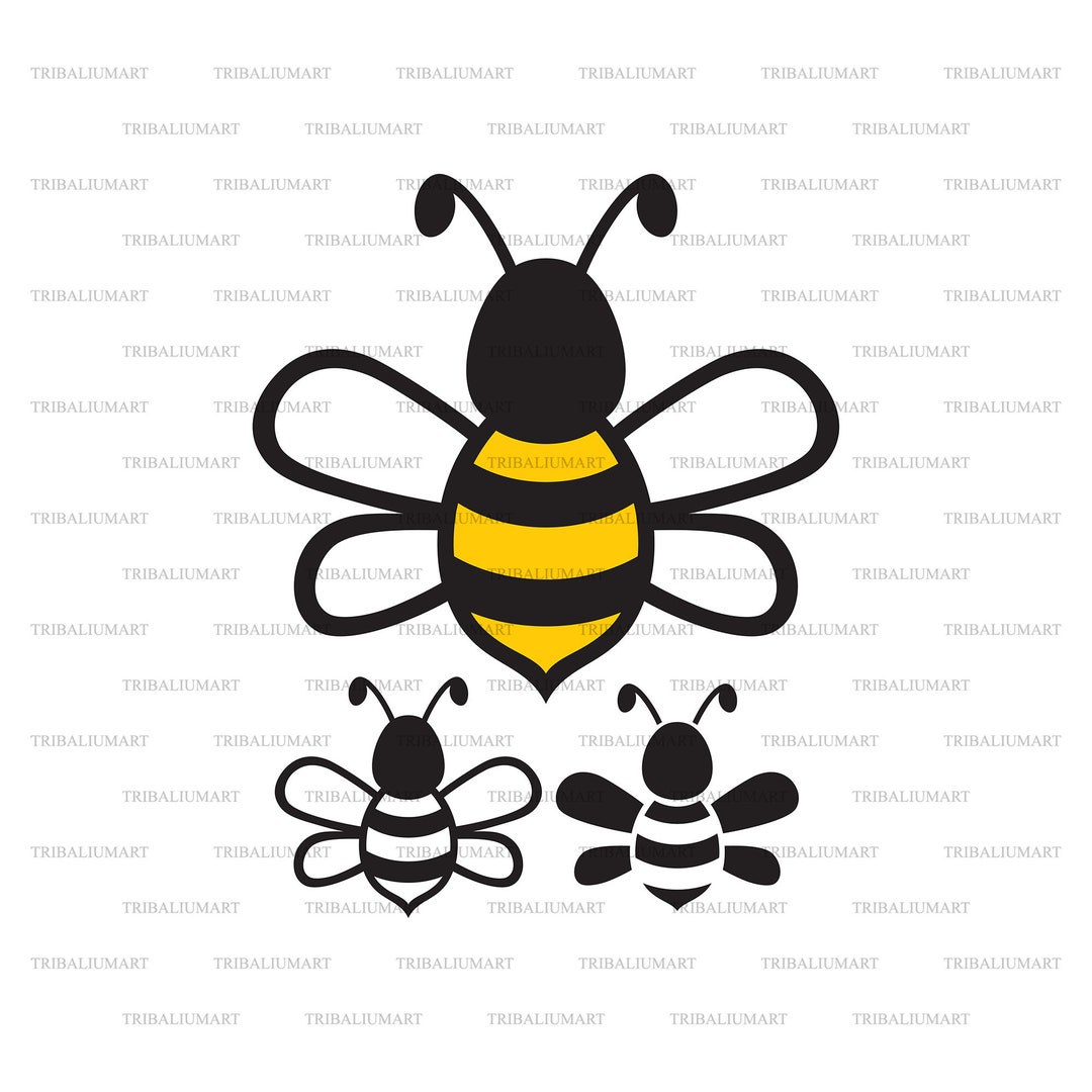 Bee. Cut Files for Cricut. Clip Art Silhouette (eps, Svg, Pdf, Png, Dxf ...