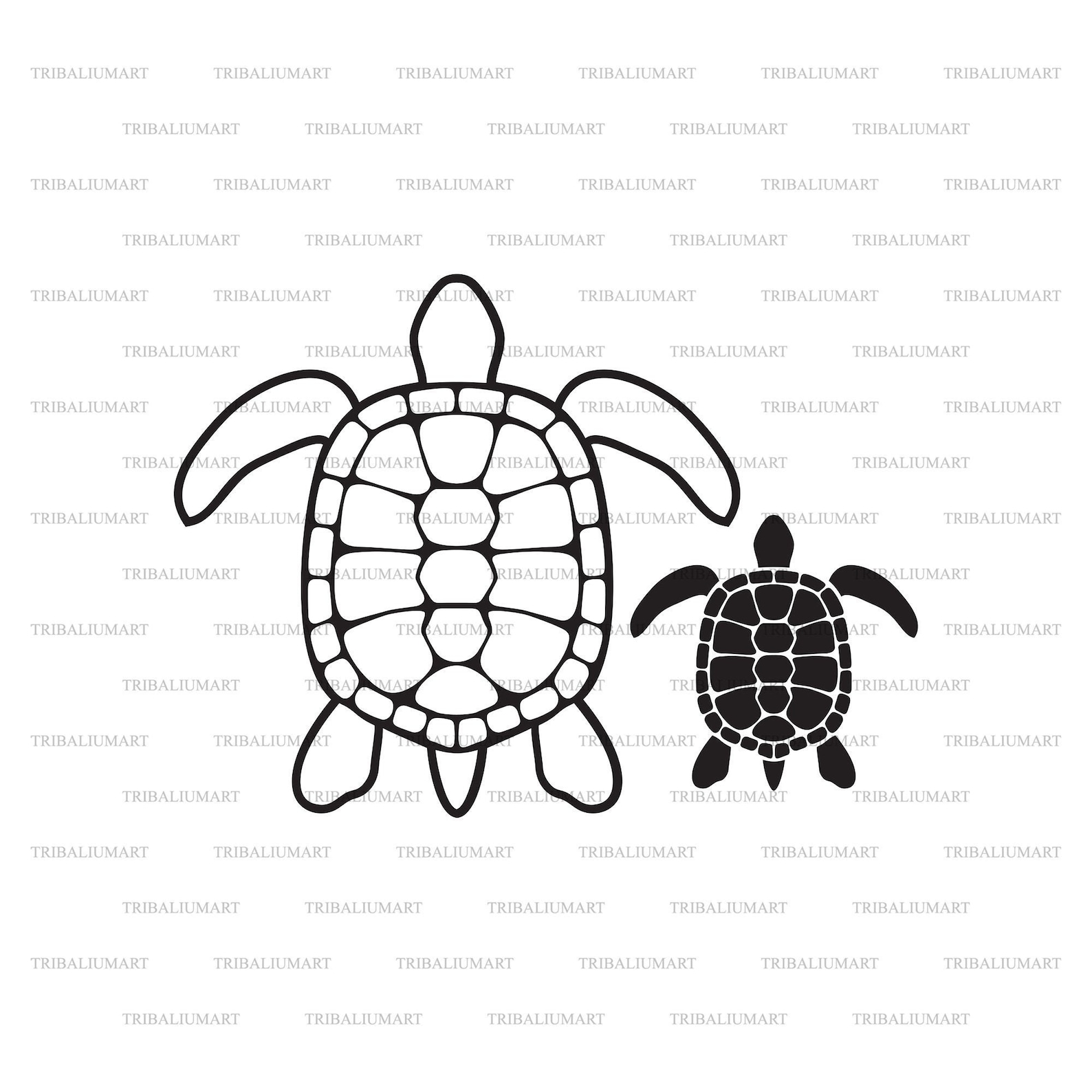 Turtle. Cut Files for Cricut. Clip Art Silhouettes (eps, Svg, Pdf, Png ...