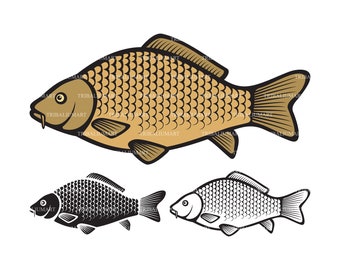 Carp Fish Dxf | Etsy