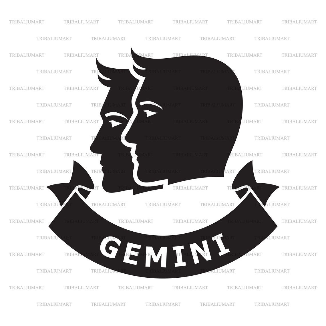 Gemini Zodiac Sign (horoscope Symbol, Astrology Icon). Cut Files for ...