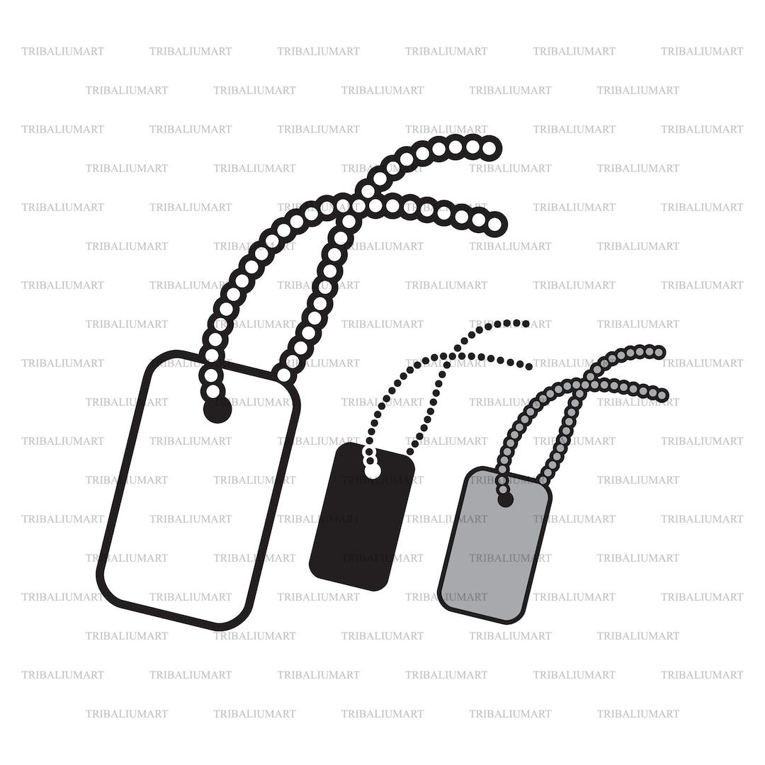 Military Dog Tag (metal Plate - Military Identification). Cut Files for ...