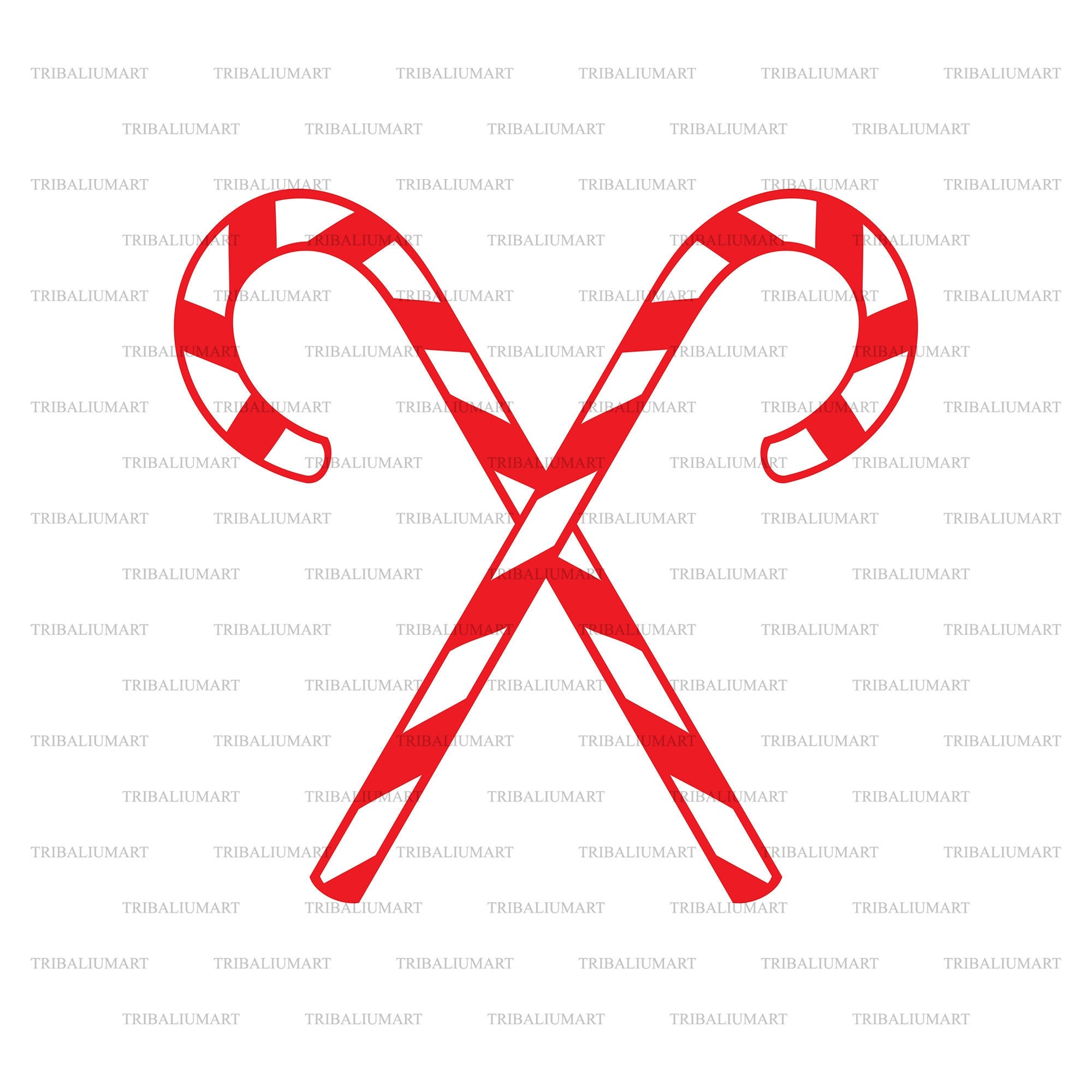 Crossed Candy Canes. Cut Files for Cricut. Clip Art - Etsy