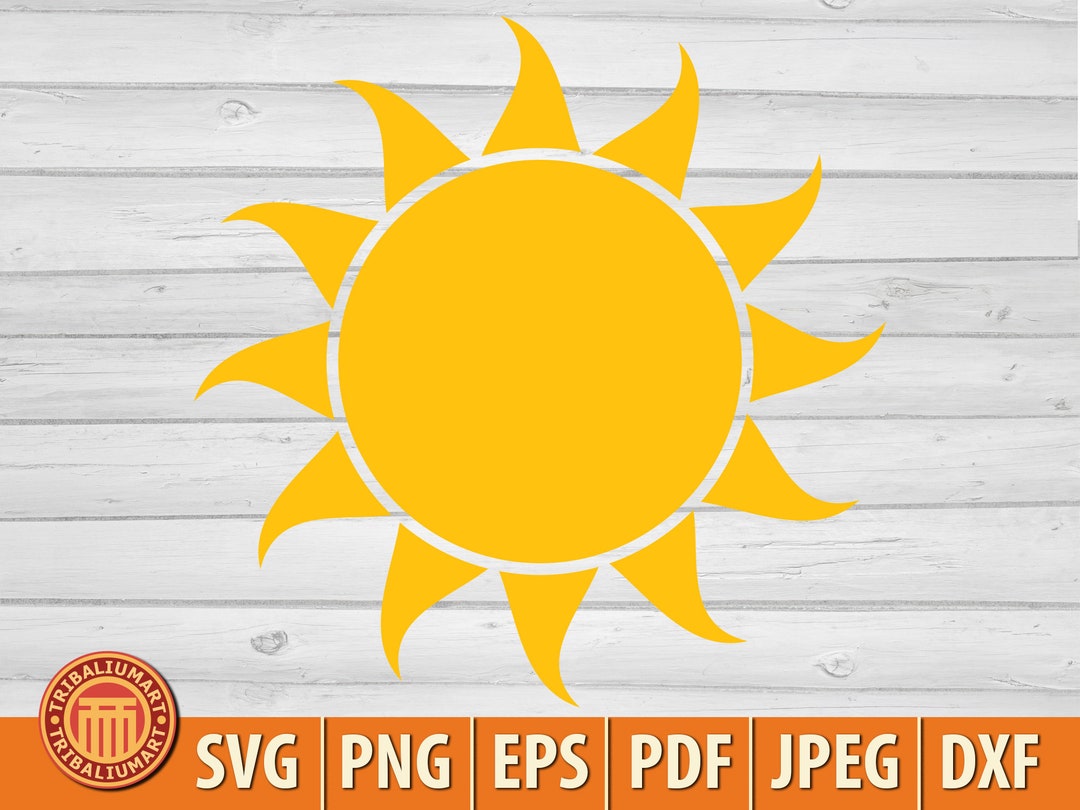 Sun. Cut Files for Cricut. Clip Art Silhouettes (eps, Svg, Pdf, Png ...