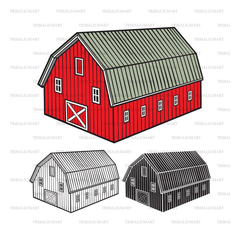 Barn Dxf - Etsy