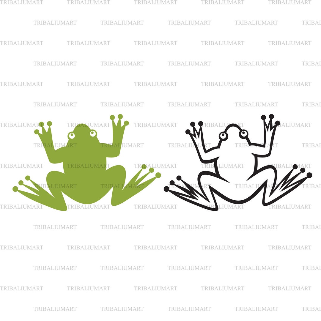 Frog. Cut Files for Cricut. Clip Art Silhouettes eps, Svg, Pdf, Png ...