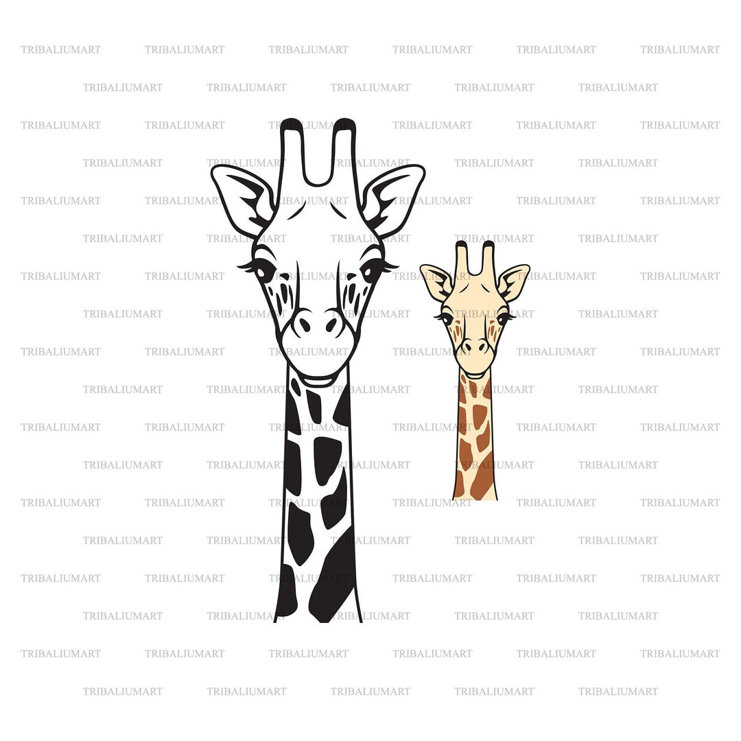 Giraffe Head. Cut Files for Cricut. Clip Art Silhouette (eps, Svg, Pdf ...