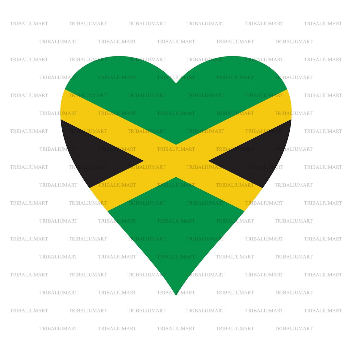 Jamaica Heart (jamaican Design). Cut Files for Cricut. Clip Art (eps ...