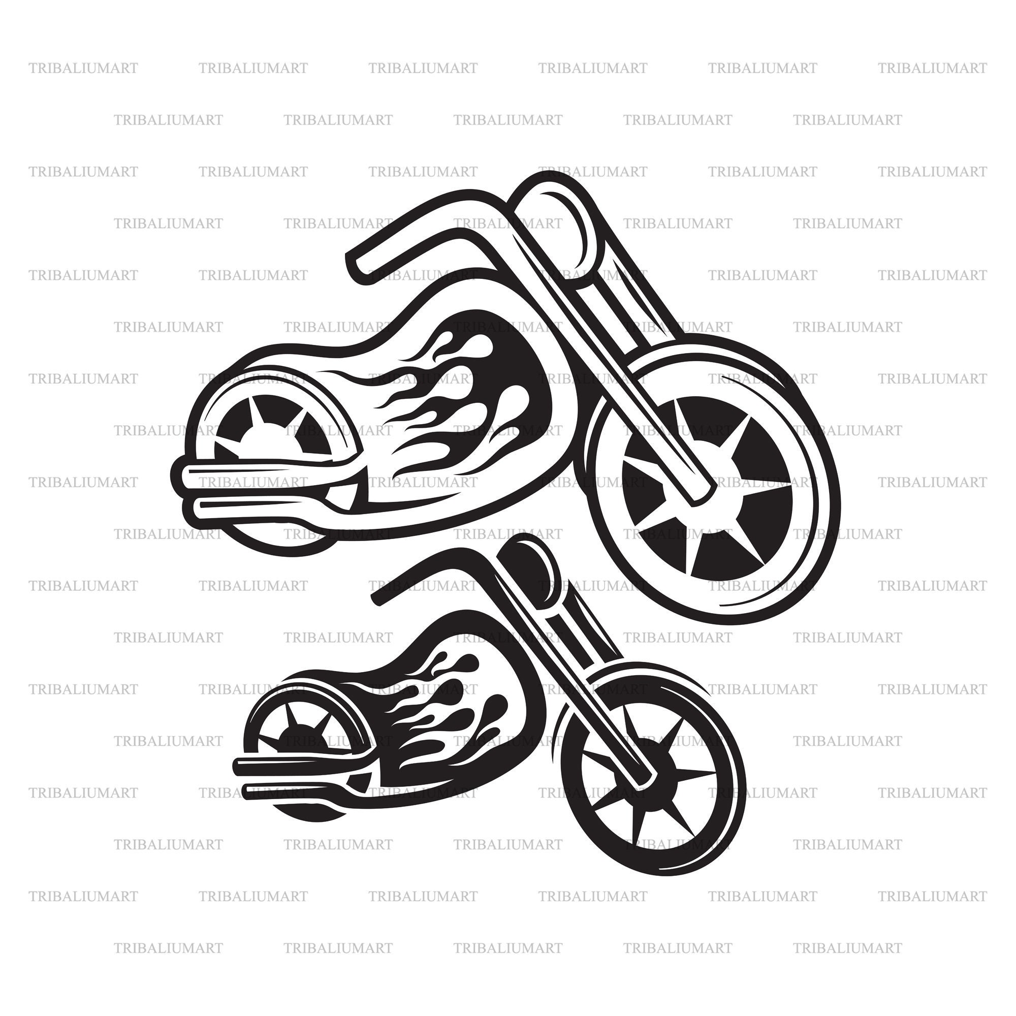 Motorcycle. Cut Files for Cricut. Clip Art Silhouette eps - Etsy