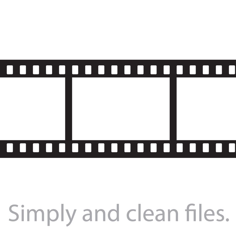 Film Strip. Cut Files for Cricut. Clip Art Silhouette (eps, Svg, Pdf ...