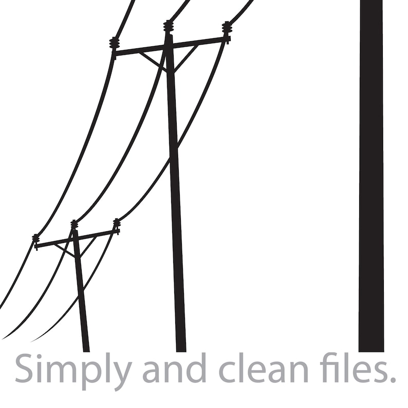 Power Pole. Cut Files for Cricut. Clip Art Silhouette eps - Etsy