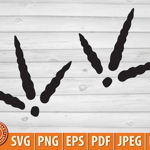 Turkey Footprint or Track. Cut Files for Cricut. Clip Art Silhouettes ...