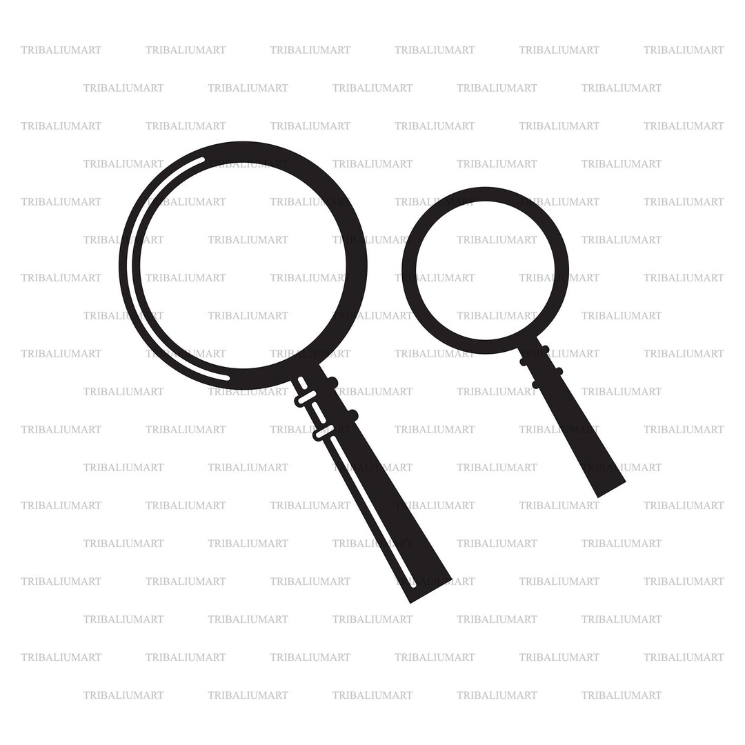 Magnifying Glass (magnifier). Cut Files for Cricut. Clip Art Silhouette ...