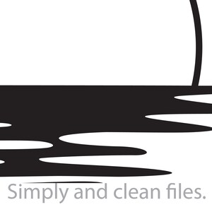 Sunset. Cut Files for Cricut. Clip Art Silhouette (eps, Svg, Pdf, Png ...